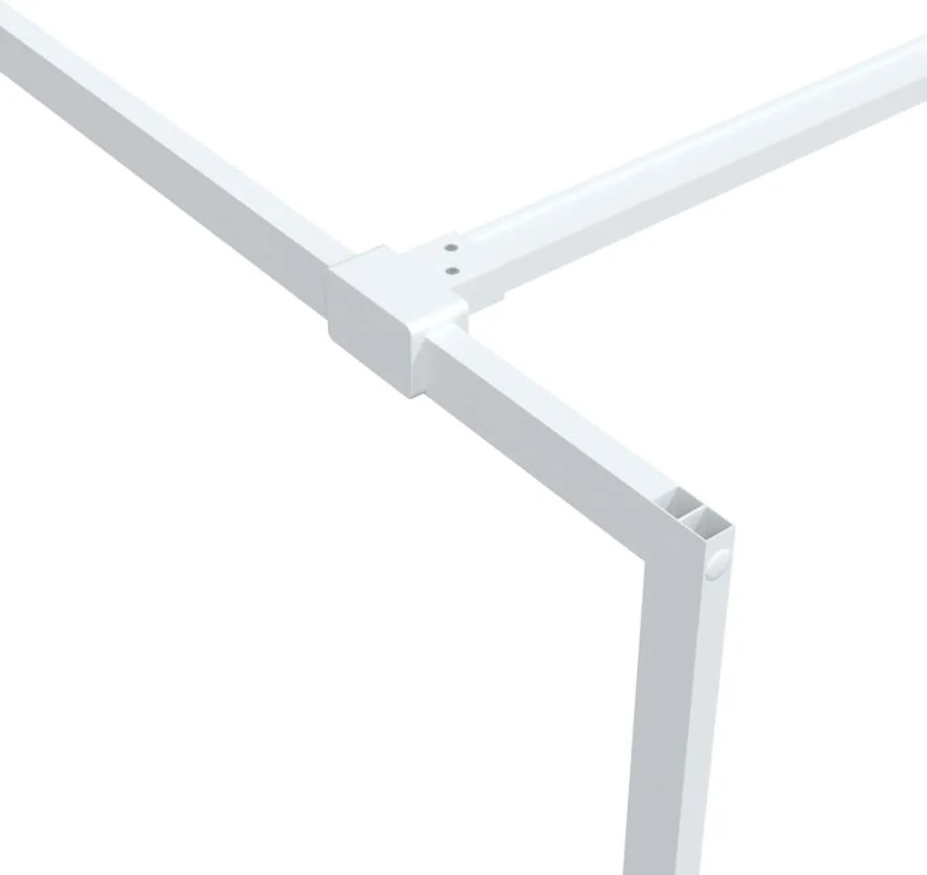 Sprchová zástěna walk-in bílá 140 x 195 cm čiré ESG sklo 152124