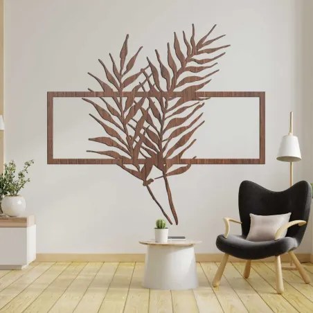 Dřevěná dekorace Tropické listy - Moderní botanický design | SENTOP HDF0303