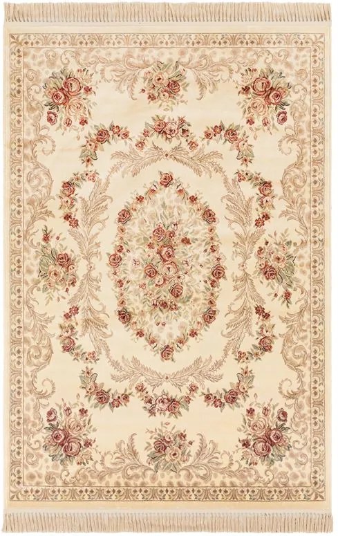 Klasický kusový koberec Ragotex Beluchi 88106 6262 Květiny béžový Rozměr: 160x230 cm
