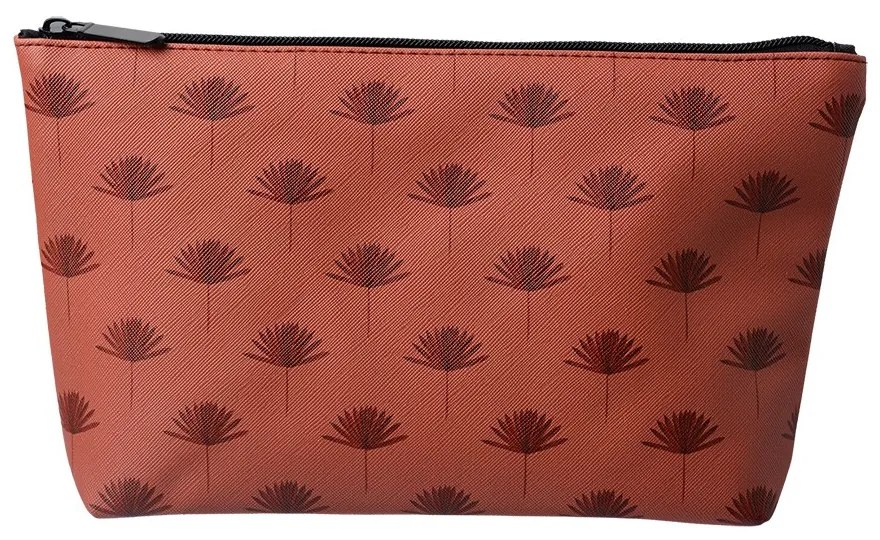 Hnědá toaletní taška s palmovými listy Palm Leaf - 26*6*16 cm