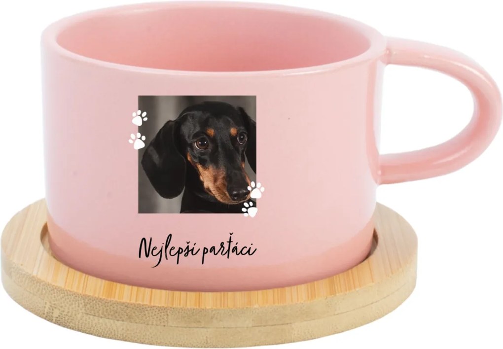 Personalizovaný keramický hrníček Makronka - fotografie s mazlíčkem