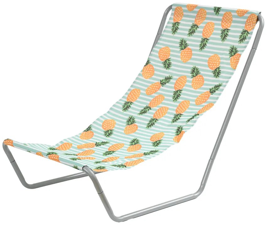 Sada 2 ks skládacích plážových lehátek SAND PINEAPPLE, barevné