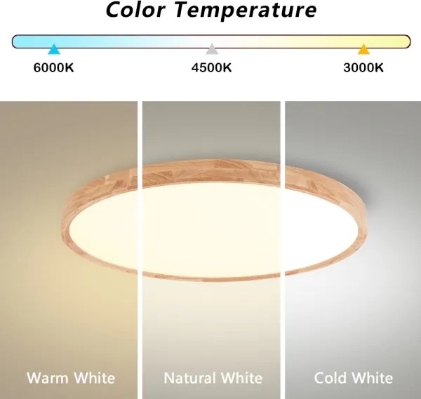 Brilagi - LED Stmívat. svítidlo WOODROUND LED/40W/230V 3000-6000K pr. 60 cm+DO