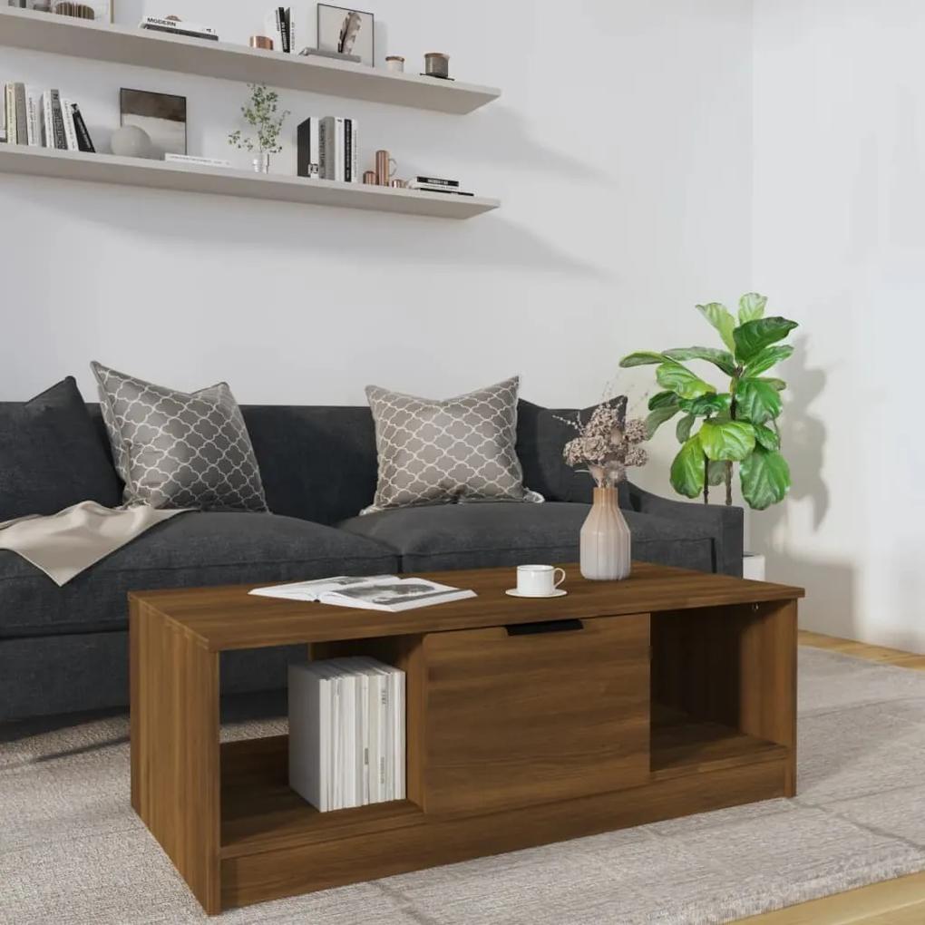 vidaXL Konferenční stolek 102 x 50 x 36 cm kompozitní dřevo [811349] Barva: bílá s vysokým leskem