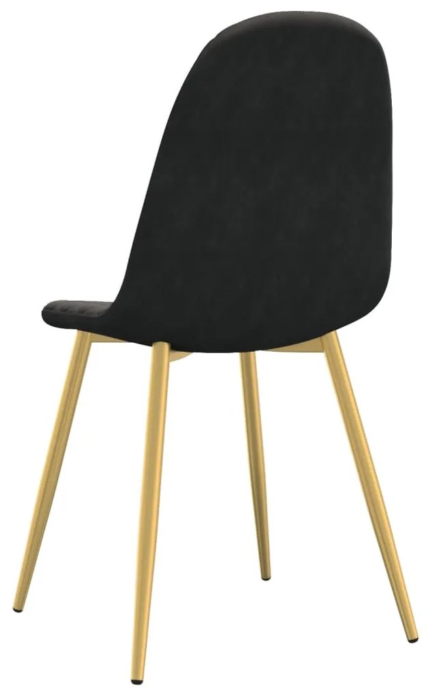 vidaXL Jídelní židle 2 ks černé samet