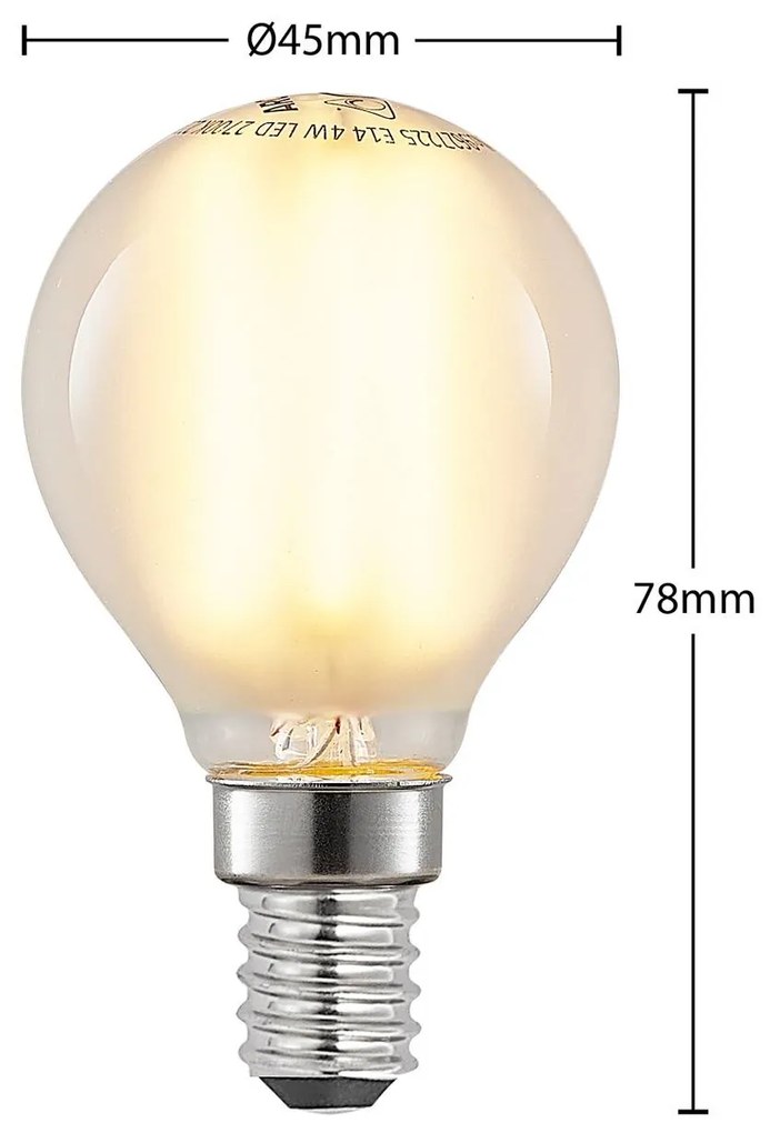 LED žárovka E14 4W 2 700K kapka matná stmívací