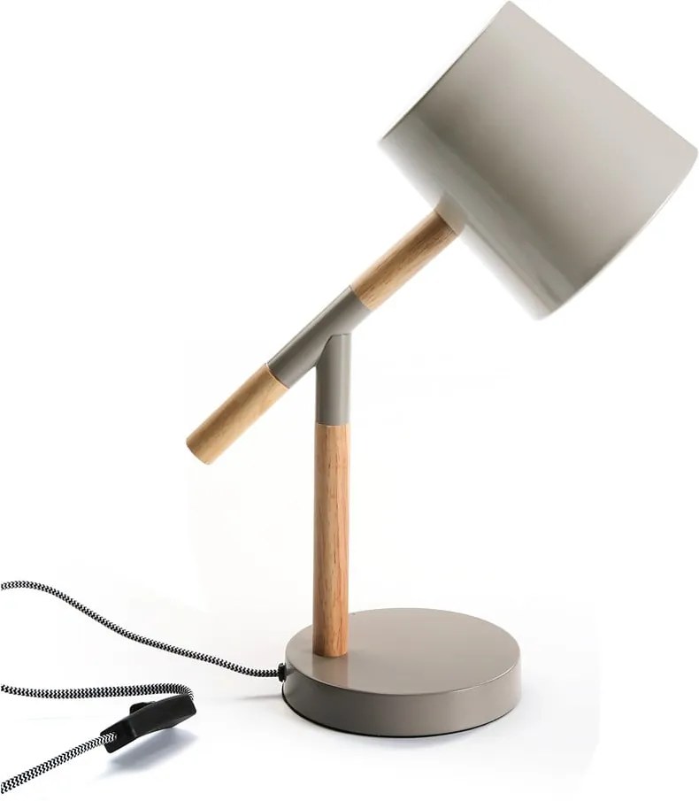 Šedá stolní lampa Versa Grey Modern