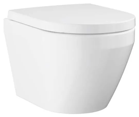 Grohe Euro Ceramic - Závěsné WC se sedátkem Softclose, Rimless, Triple Vortex, alpská bílá 102509SH00