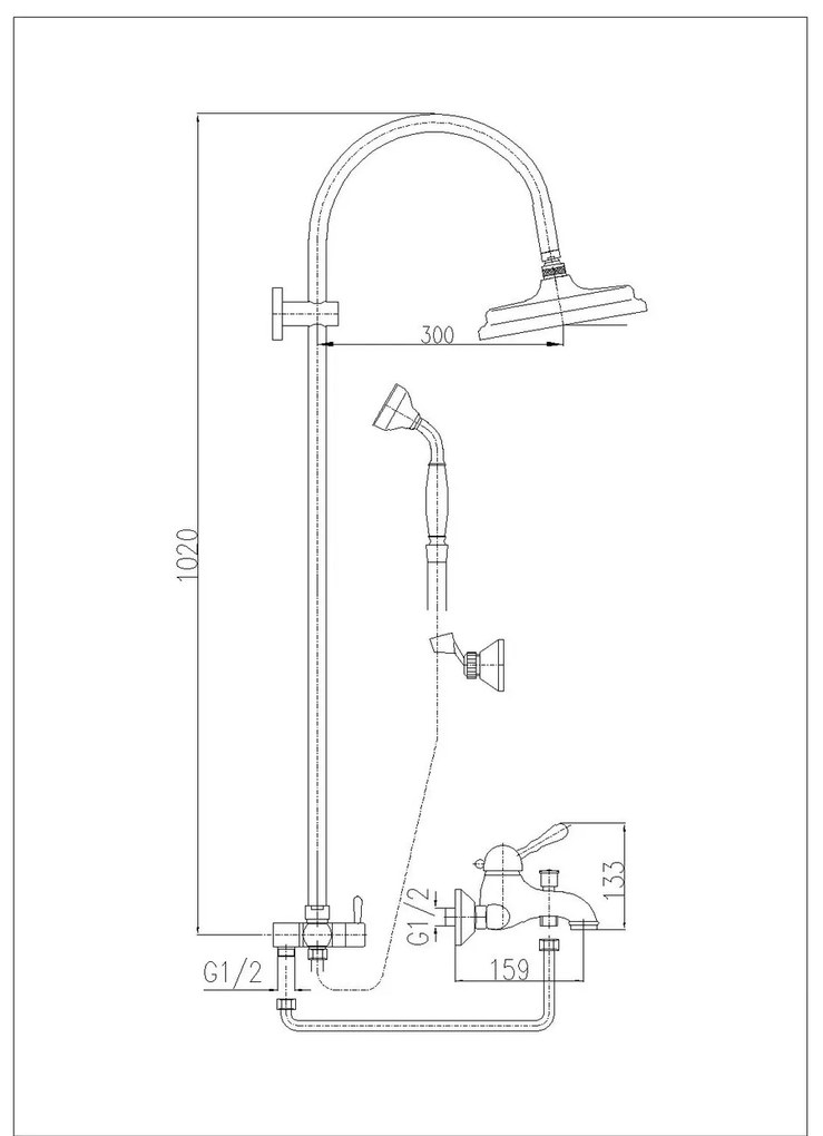 Slezák - RAV Sprchový komplet se směšovací baterií LABE - L054.5/3, Chrom