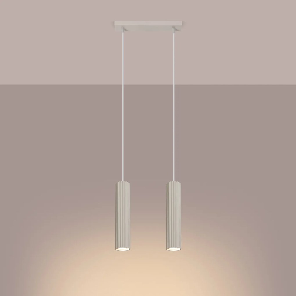 Sollux Lighting Závěsné svítidlo KARBON 2 béžové