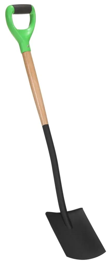 146144 vidaXL Zahradní rýč s rukojetí ve tvaru D ocel a tvrdé dřevo