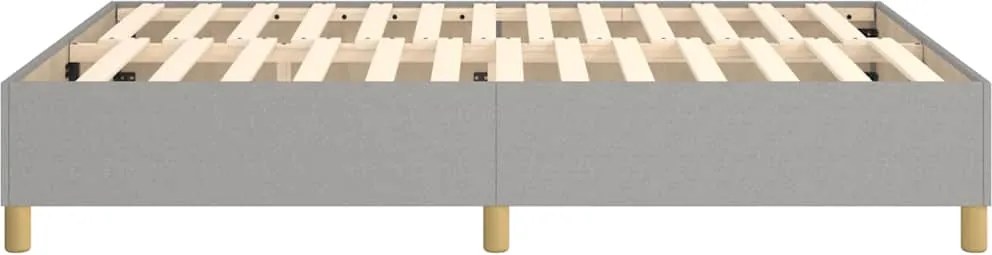 Rám postele s boxspringem světle šedý 140 x 200 cm textil 3120961