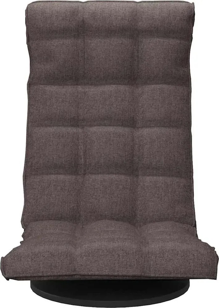 Otočná lenoška na podlahu taupe textil 336583