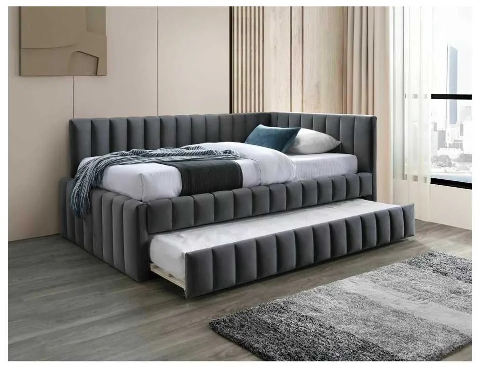 Postel Mikayla Velvet 120 x 200 cm, šedá