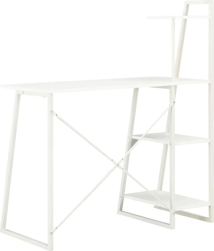 Psací stůl s poličkami bílý 102 x 50 x 117 cm 20282