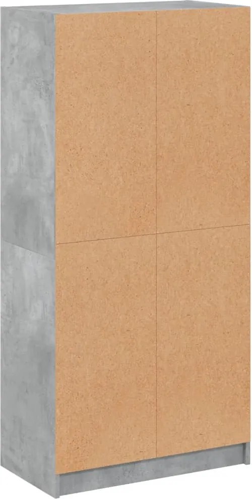 Highboard s dvířky betonově šedý 68x37x142 cm kompozitní dřevo 3295867