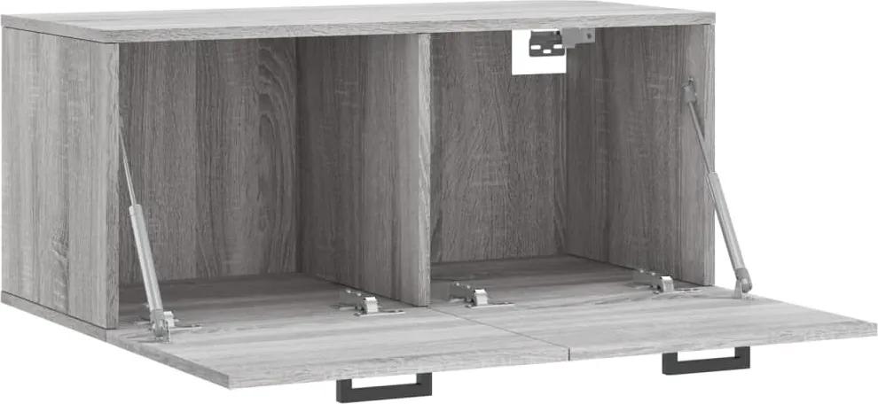 vidaXL Nástěnná skříňka 80 x 36,5 x 35 cm kompozitní dřevo [830082] Barva: bílá s vysokým leskem