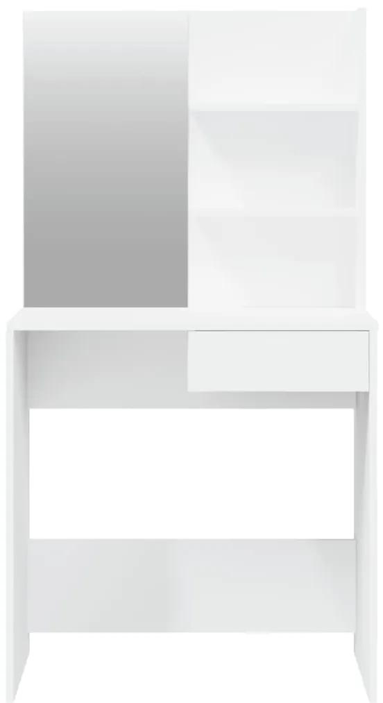 Toaletní stolek se zrcadlem bílý 74,5 x 40 x 141 cm - Default Title