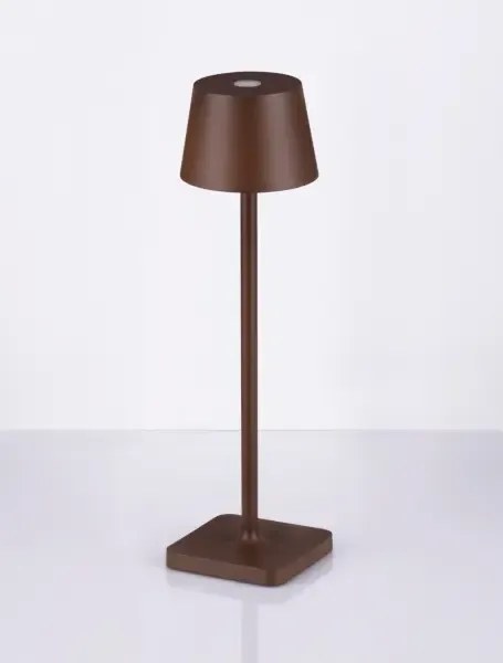 Venkovní stolní lampa Deck hnědá