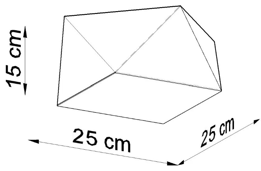 Stropní svítidlo Hexa, 1x bílé plastové stínítko, (bílý plast), (25 cm)