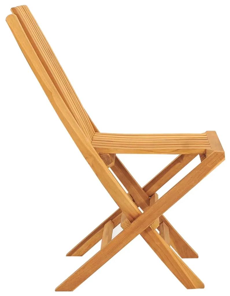 Skládací zahradní židle 2 ks 47x47x89 cm masivní teakové dřevo - Default Title