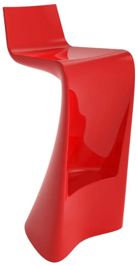 OnaDnes -20% VONDOM Červená plastová barová židle WING 72 cm