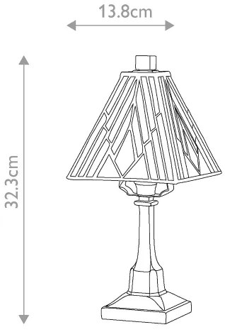Elstead TF-ALDERLEY-TL-S - Stolní lampa Tiffany ALDERLEY 1xE14/40W/230V 32,3 cm