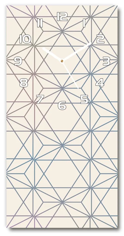 Wallmuralia Nástěnné hodiny tiché Geometrické pozadí 30x60 cm