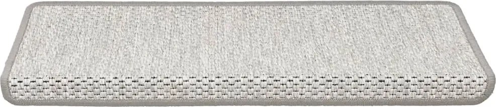 Samolepicí rohože na schody Sisal-Look 30 ks 65x21x4 cm Platina 3365882