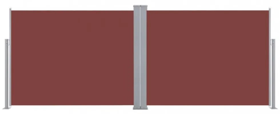 Zatahovací boční markýza 120x600 cm Dekorhome Hnědá