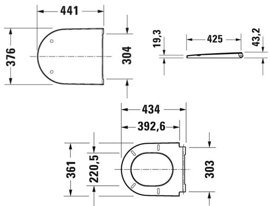 Duravit D-Neo - WC sedátko bez sklápěcí automatiky, bílá 0021610000