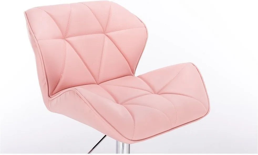 LuxuryForm DESIGN Otočná židle MILANO na černém kříži - růžová