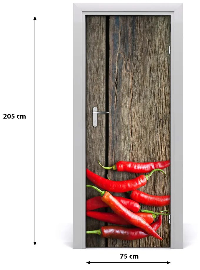 Fototapeta na dveře samolepící chilli 75x205 cm