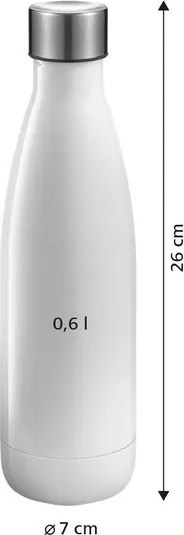 TESCOMA Láhev CONSTANT PASTEL 0,6 l, nerez, šedá