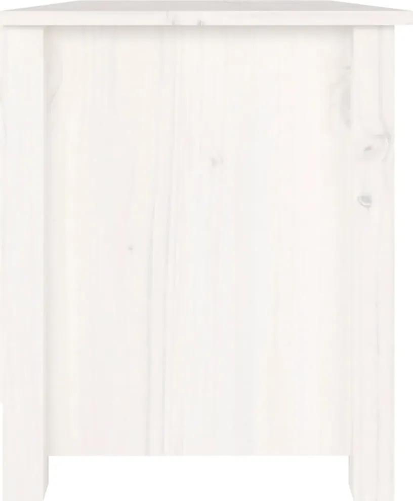 vidaXL Lavice s botníkem 70 x 38 x 45,5 cm masivní borovice [813770] Barva: Černá