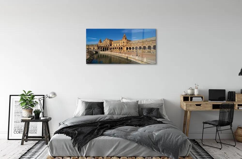Obraz na skle Spain Old Market City 100x50 cm