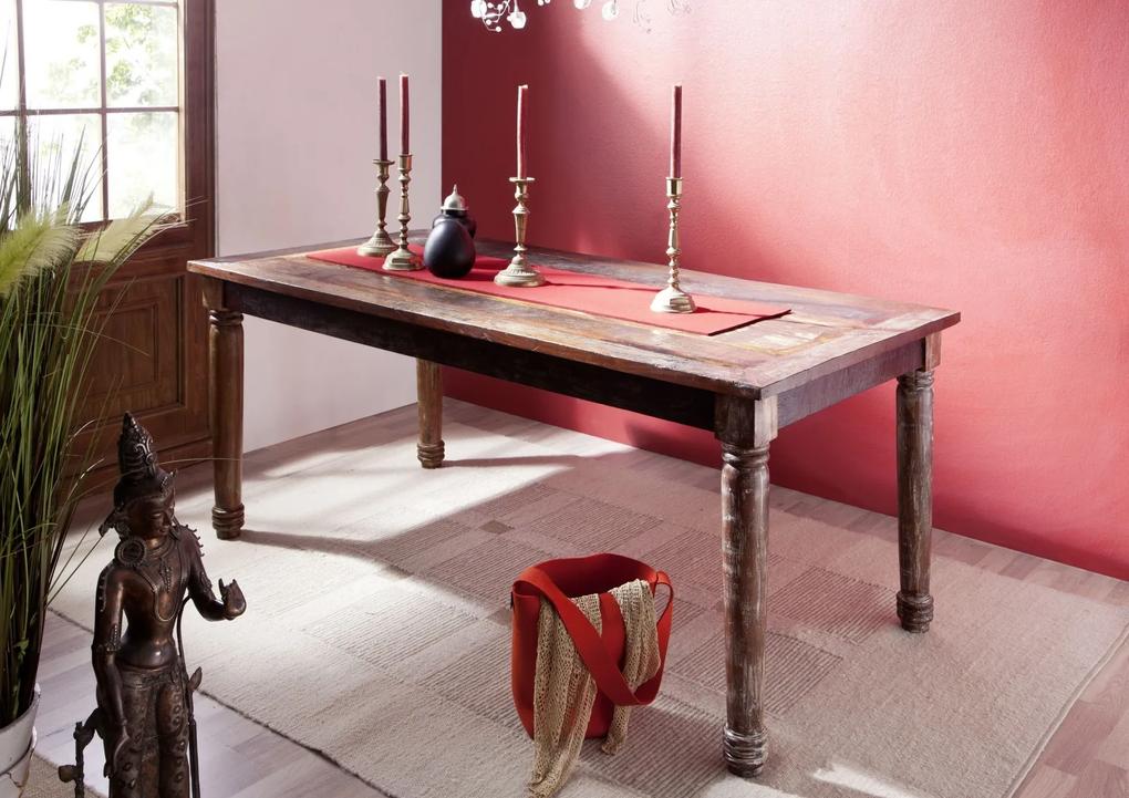 Bighome - COLORES Jedálenský stôl 80x80 cm, staré drevo