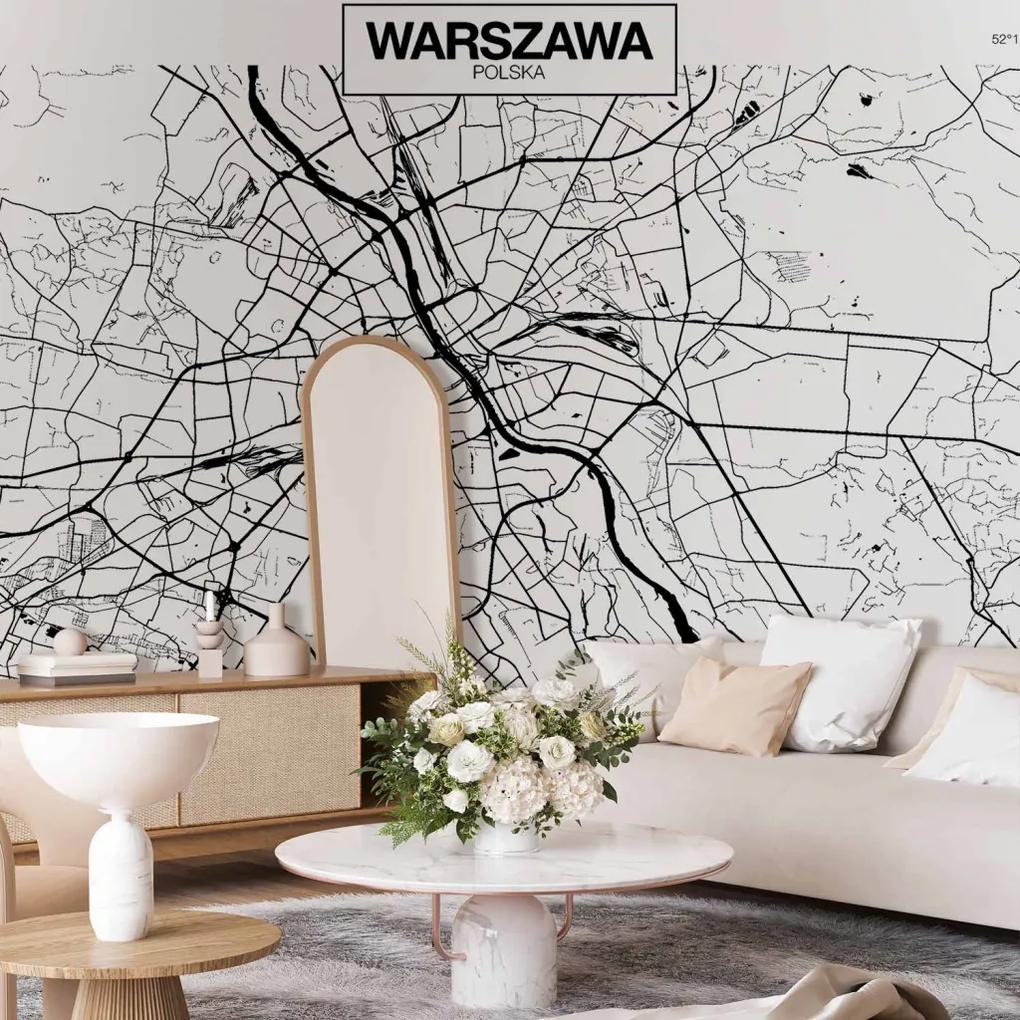 Fototapeta Mapa Varšavy
