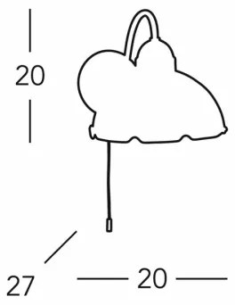 Kolarz 731.61.100 - Nástěnná lampa NONNA 1xE27/75W/230V hnědá/jeleni zelená