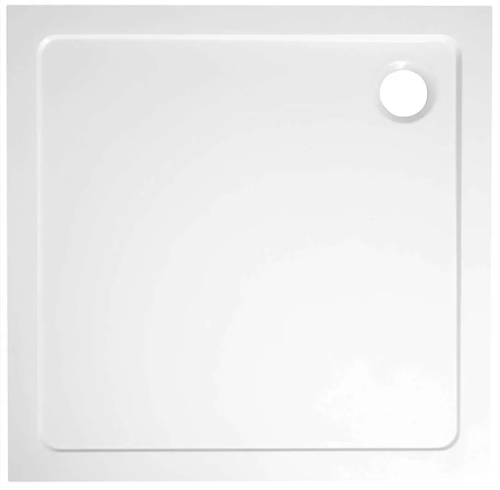 Aqualine - Sprchová vanička Tecmi, 90x90x3 cm, bílá PQ009