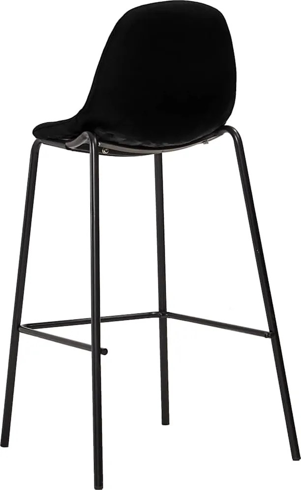 Barové židle 4 ks černé textil 281536