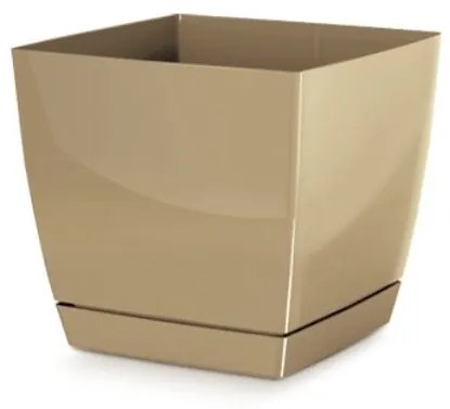 PROSPERPLAST Květináč - COUBI SQUARE P Průměr: 24 cm, Barva: grafit