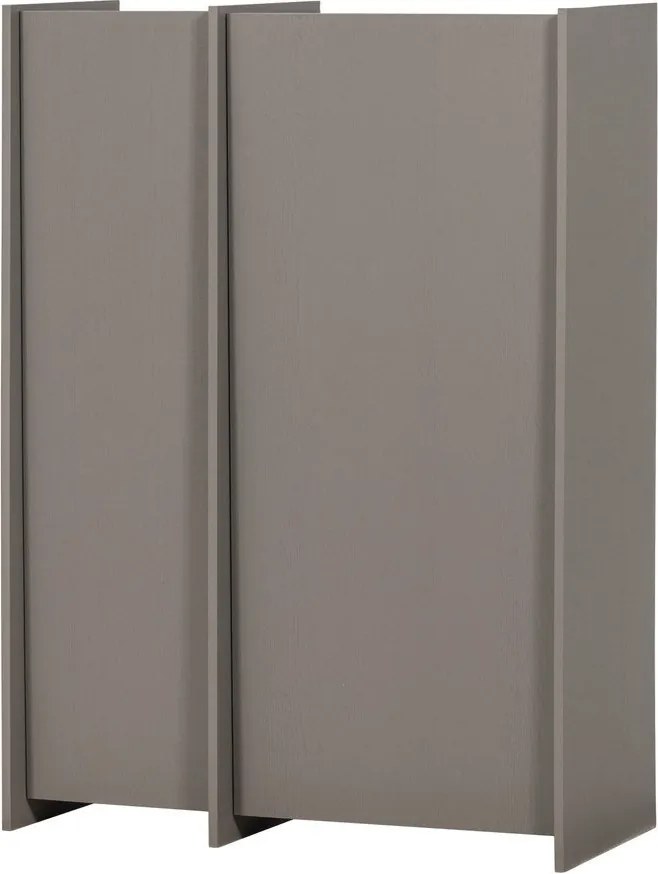 Šedá skříňka v dekoru jasanu 102x140x44 cm Brock – WOOOD