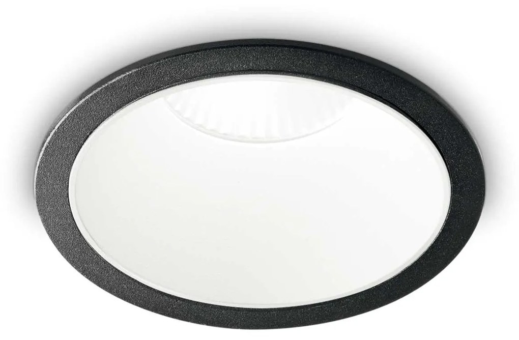 Ideal Lux Stropní vestavné bodové svítidlo LED GAME ROUND Barva: Černá, Teplota světla: 4000 K, Barva materiálu: černá