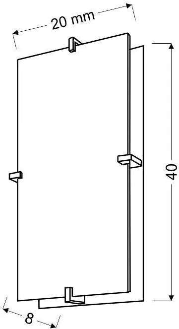 Nástěnné svítidlo Fikus pro žárovku 2x E27 - Candellux