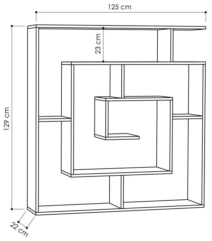 Knihovna Maze antracit