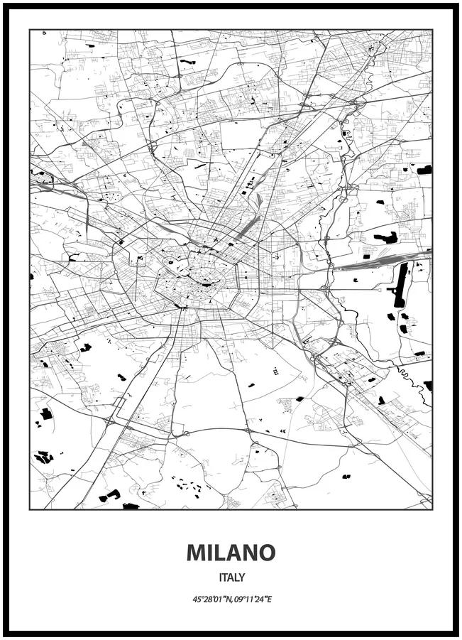 Plakát Mapa města (více variant měst) Rozměr plakátu: 30 x 40 cm, Město: Kraków