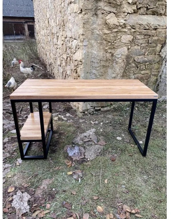 Wudboys Pracovní stůl KAROL Barva kovu: Černá, Dřevo: Jasan, Rozměr: 1500x600, moderní skandinávský styl