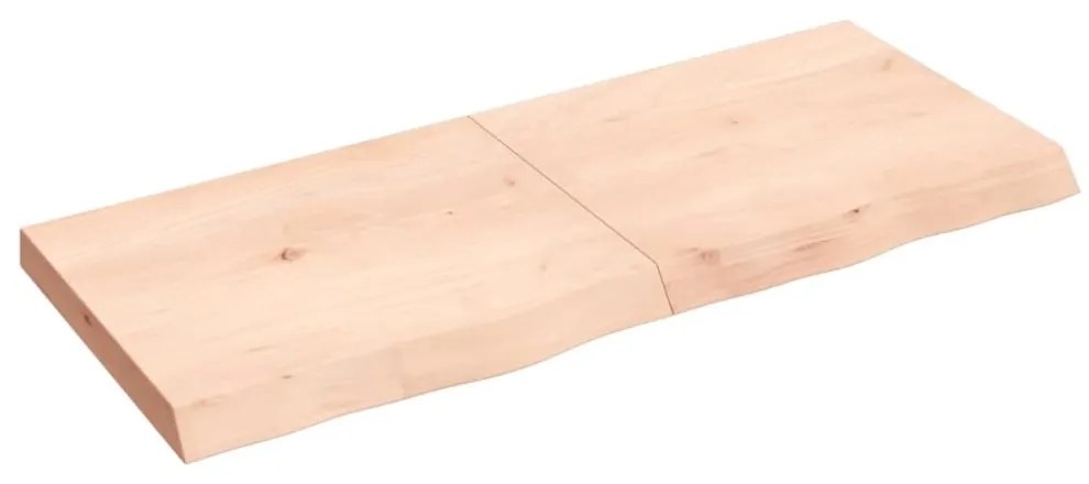 Petromila Nástěnná police 120x50x(2-6) cm neošetřené masivní dubové dřevo