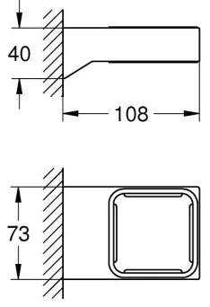 GROHE 40865000 - Držák SELECTION CUBE lesklý chrom